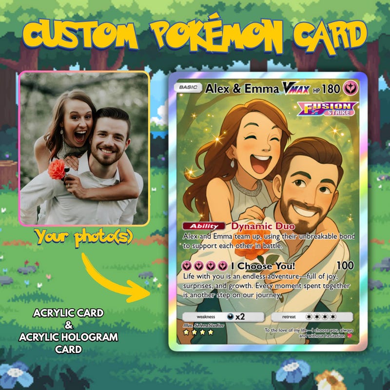 Custom.pokemon Cards - Etsy