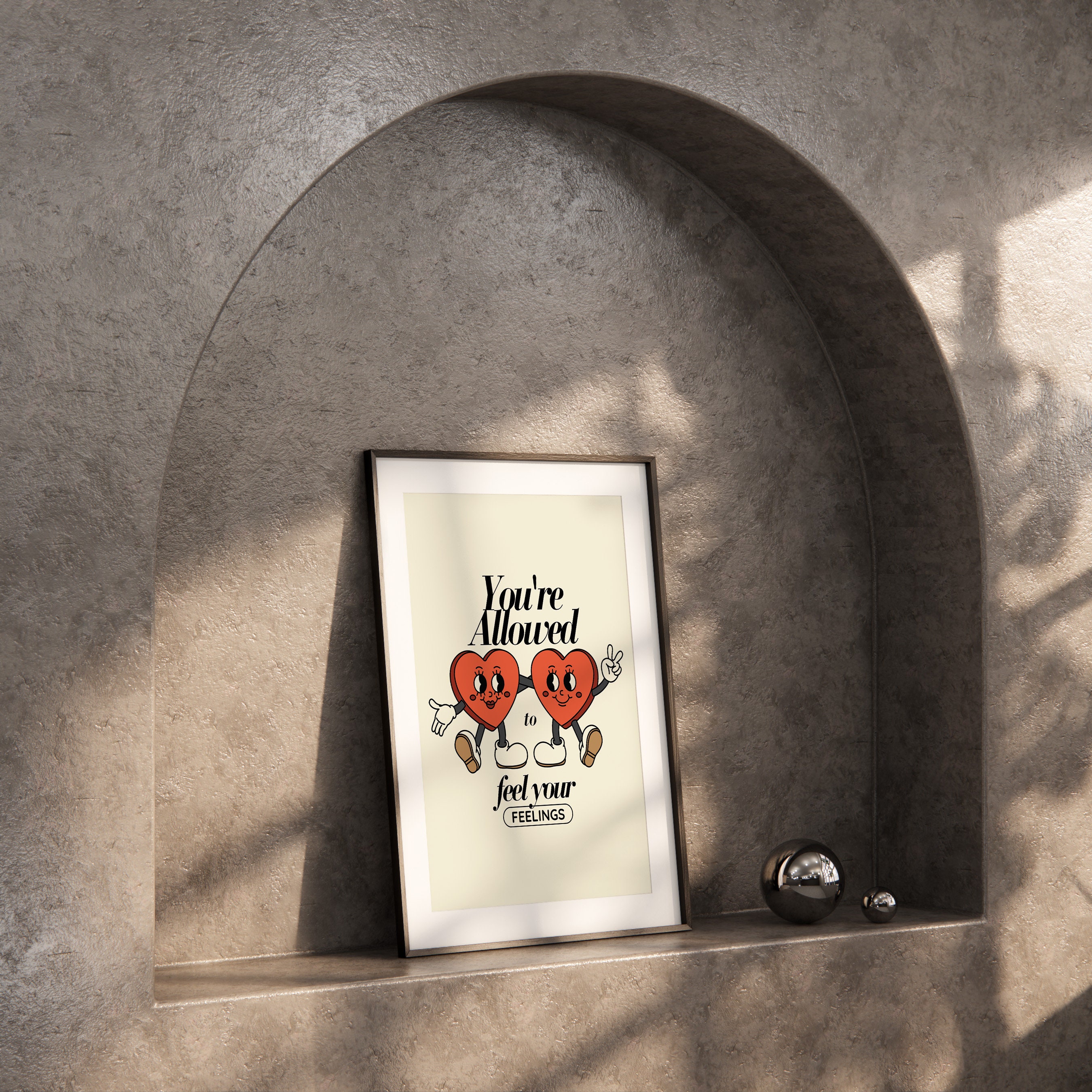 Feel Your Feelings Retro Printable Poster Vintage Hippie - Etsy