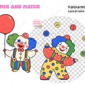 Clowncore PNG Clipart, Circus Kidcore, Digital Sticker Design (21 ...