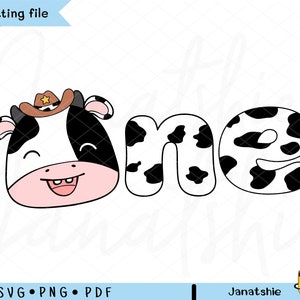 Cute Baby Cow 1st Birthday SVG - Birthday Boy Clipart - Kid Cow T-shirt ...