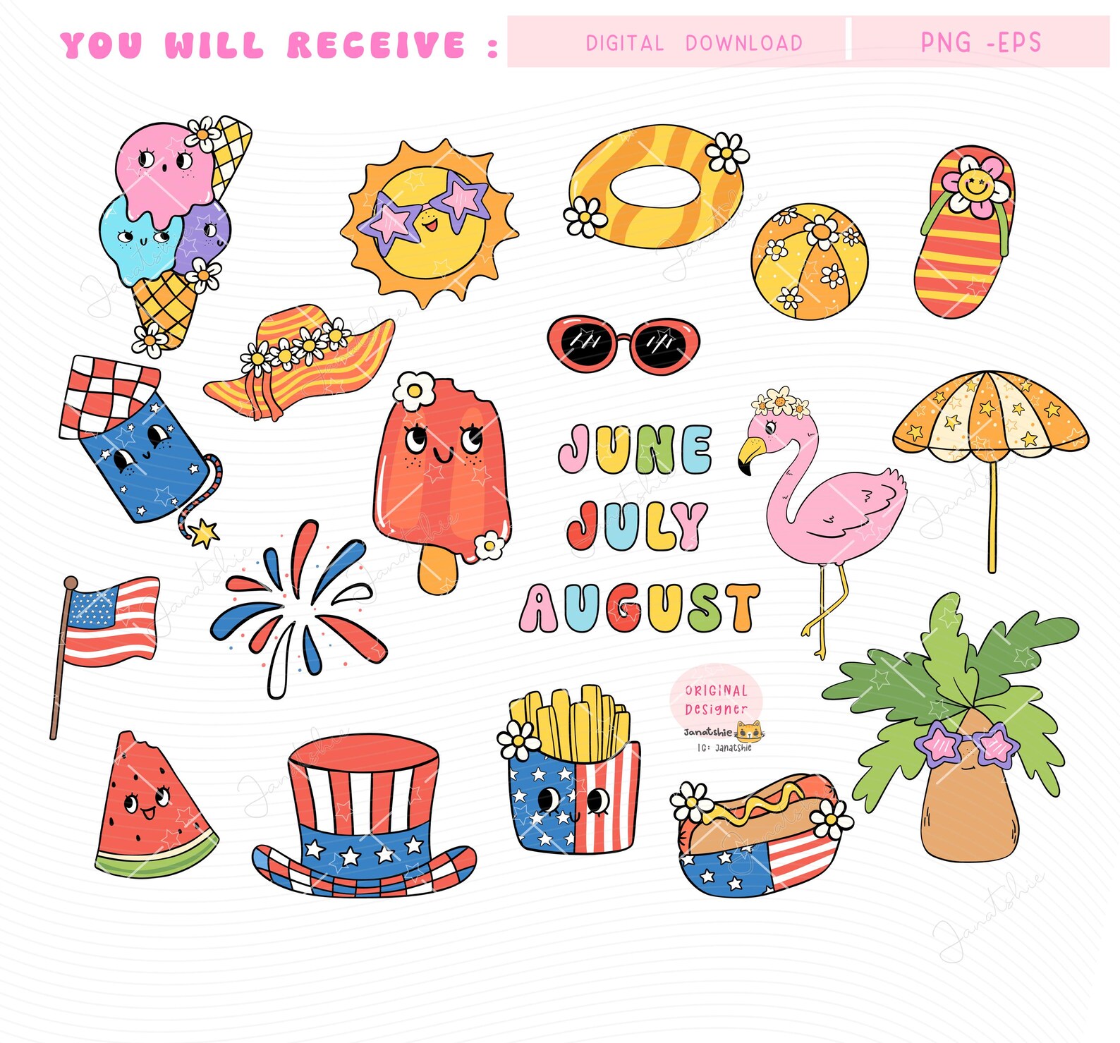 Groovy Months of the Year Clipart: Retro Disco Classroom Decor (PNG EPS ...