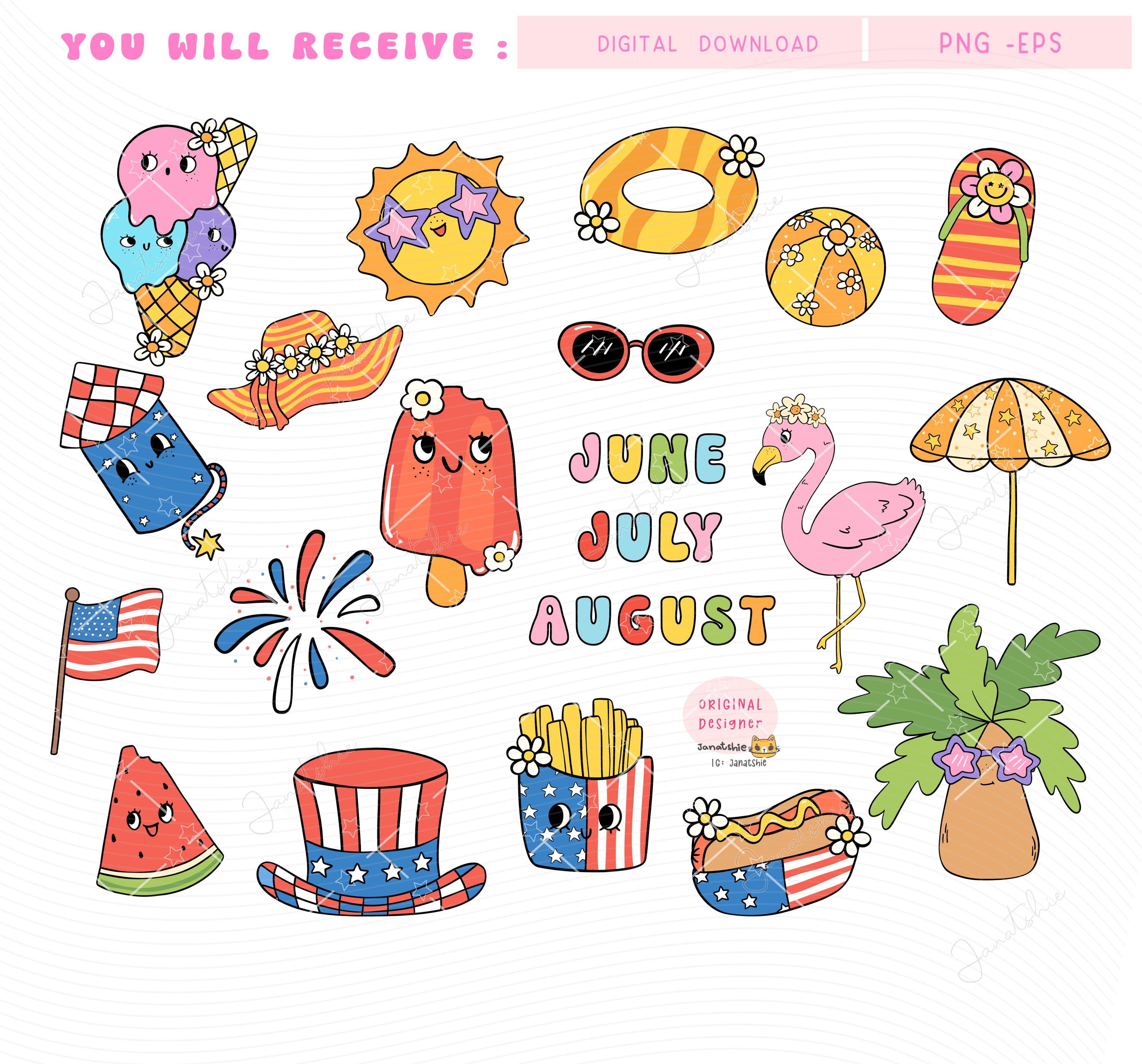 Groovy Months of the Year Clipart: Retro Disco Classroom Decor (PNG EPS ...