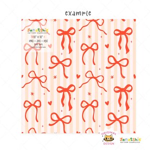 Retro Coquette Wavy Bow Seamless Pattern Red and Pink Whimsical ...