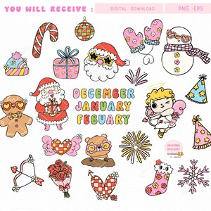 Groovy Months of the Year Clipart: Retro Disco Classroom Decor (PNG EPS ...