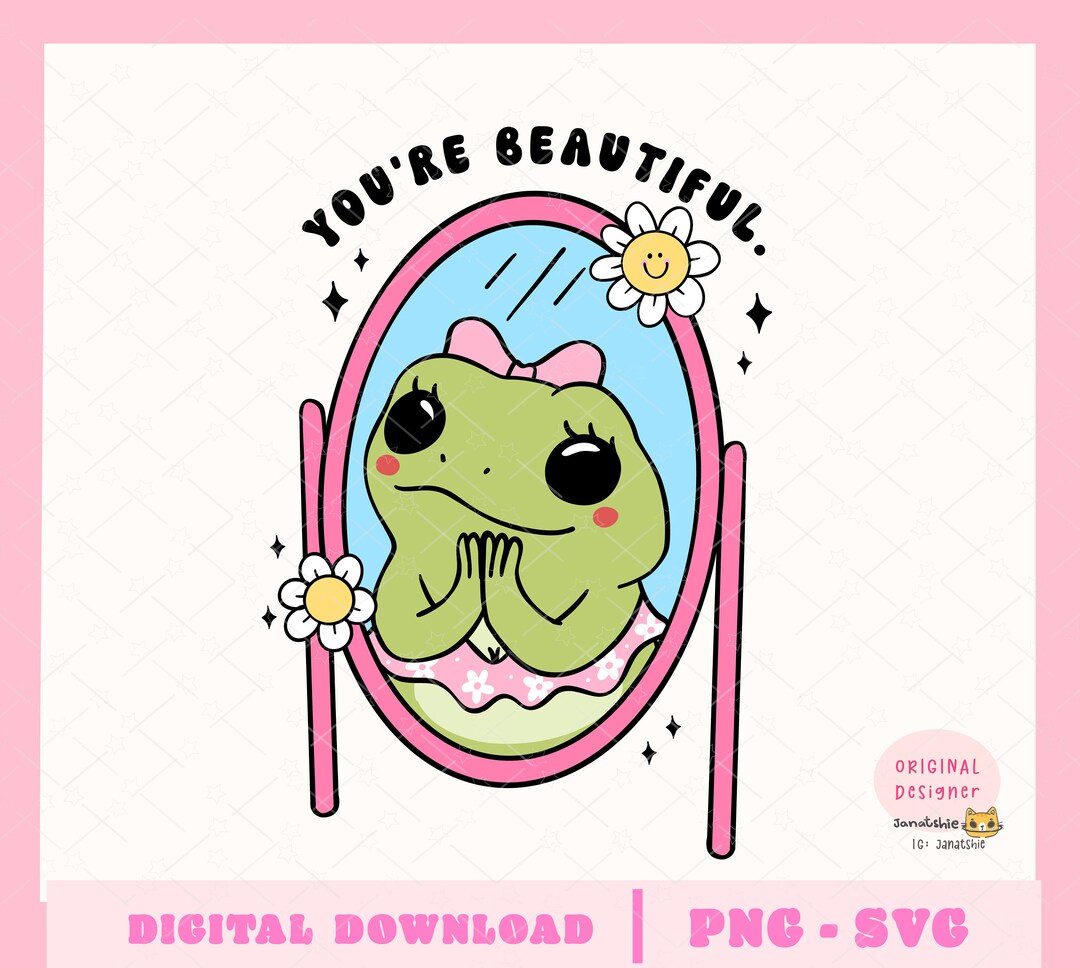 Self Care Retro Frog Svg Self Love Png Affirmations Digital Sticker Png ...