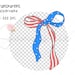 Coquette Bow 4th of July Bow Svg Clipart Set- Independence Ribbon Bow ...