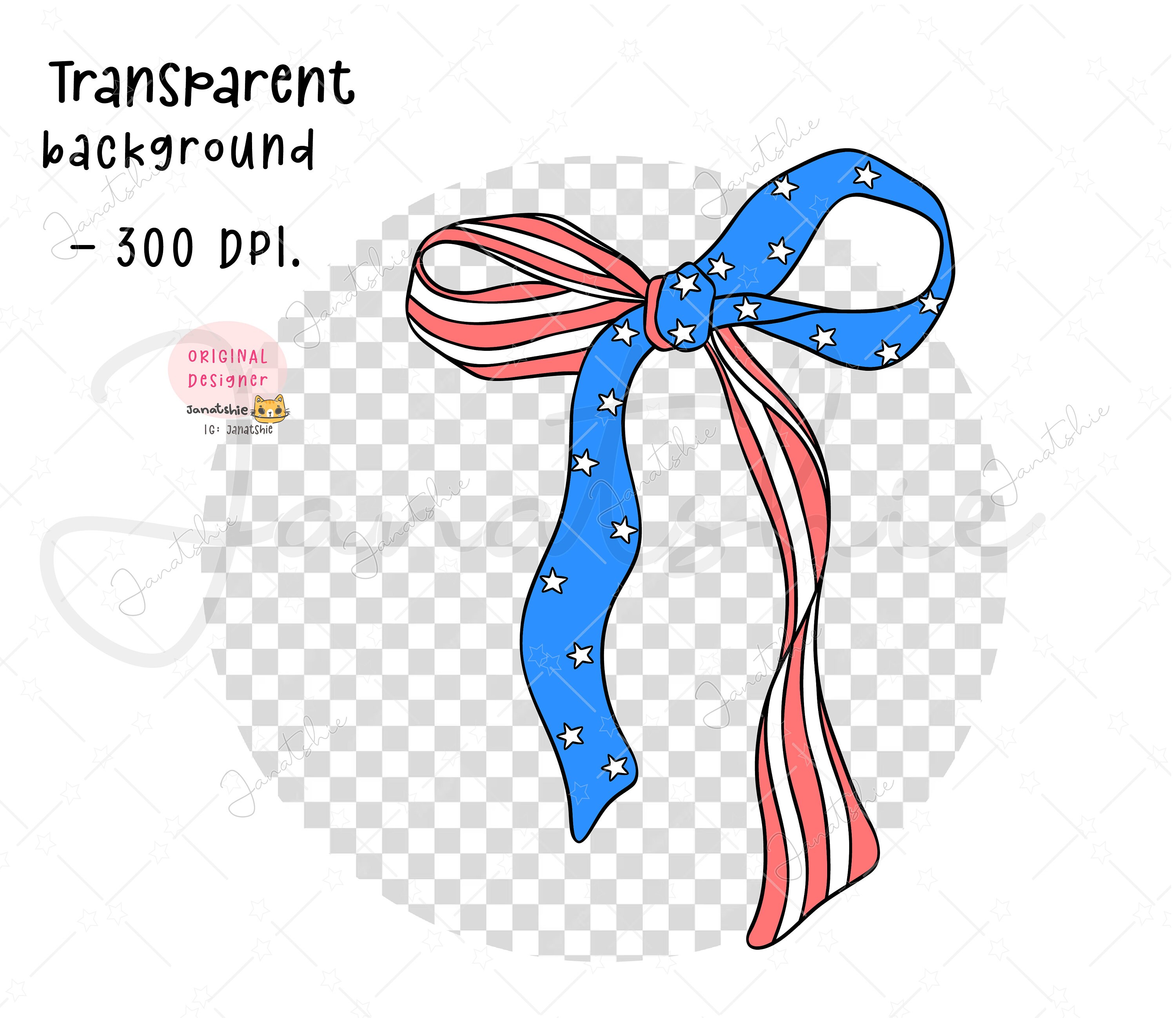 Coquette Bow 4th of July Bow Svg Clipart Set Independence Ribbon Bow ...