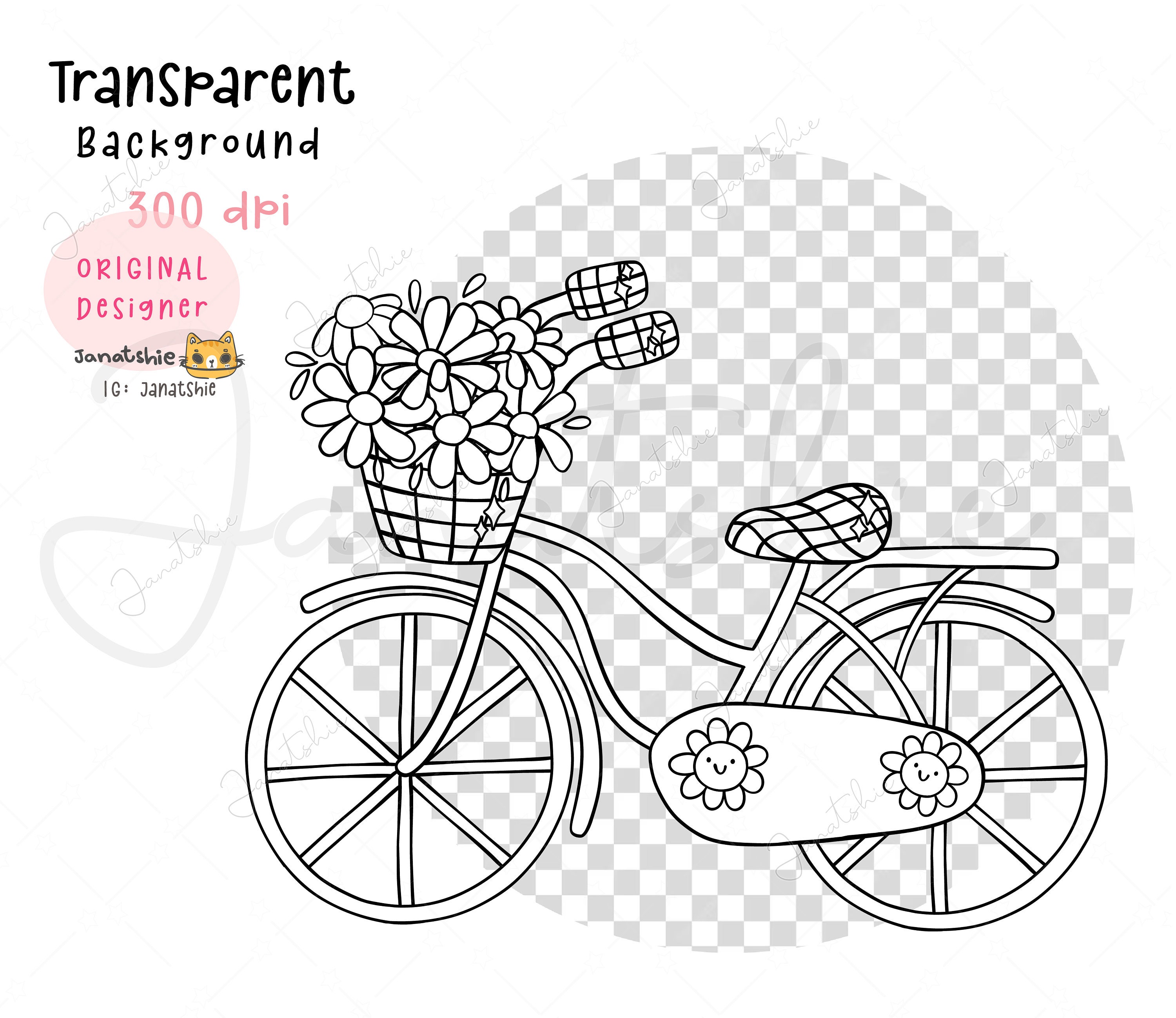 Groovy Spring Digital Stamp Retro Spring Coloring Doodle Outline Hippie ...