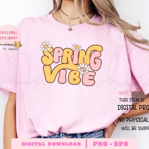 Retro Spring Png Groovy Flower Power Clipart Disco Bunny Easter Hippie ...