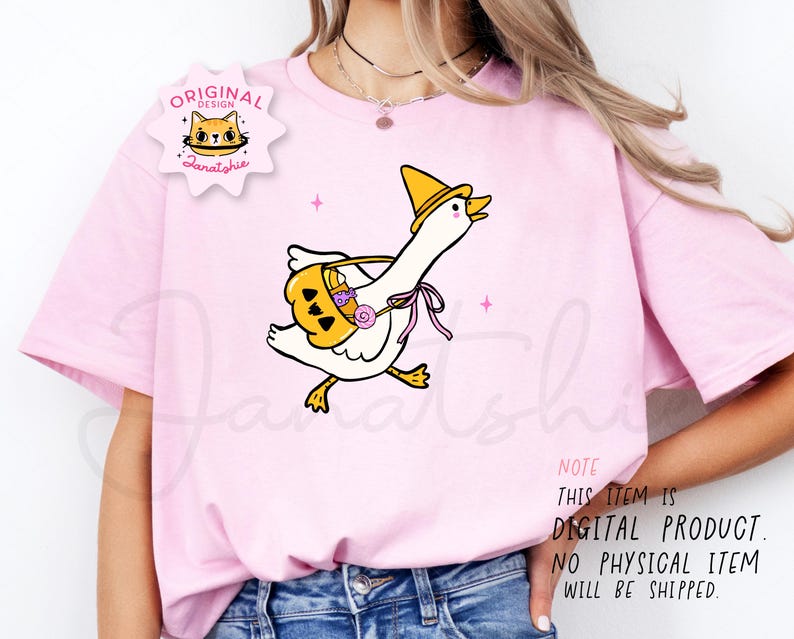 Halloween Goose Clipart Set: Spooky Silly Goose Cartoon Hand Drawn (SVG ...