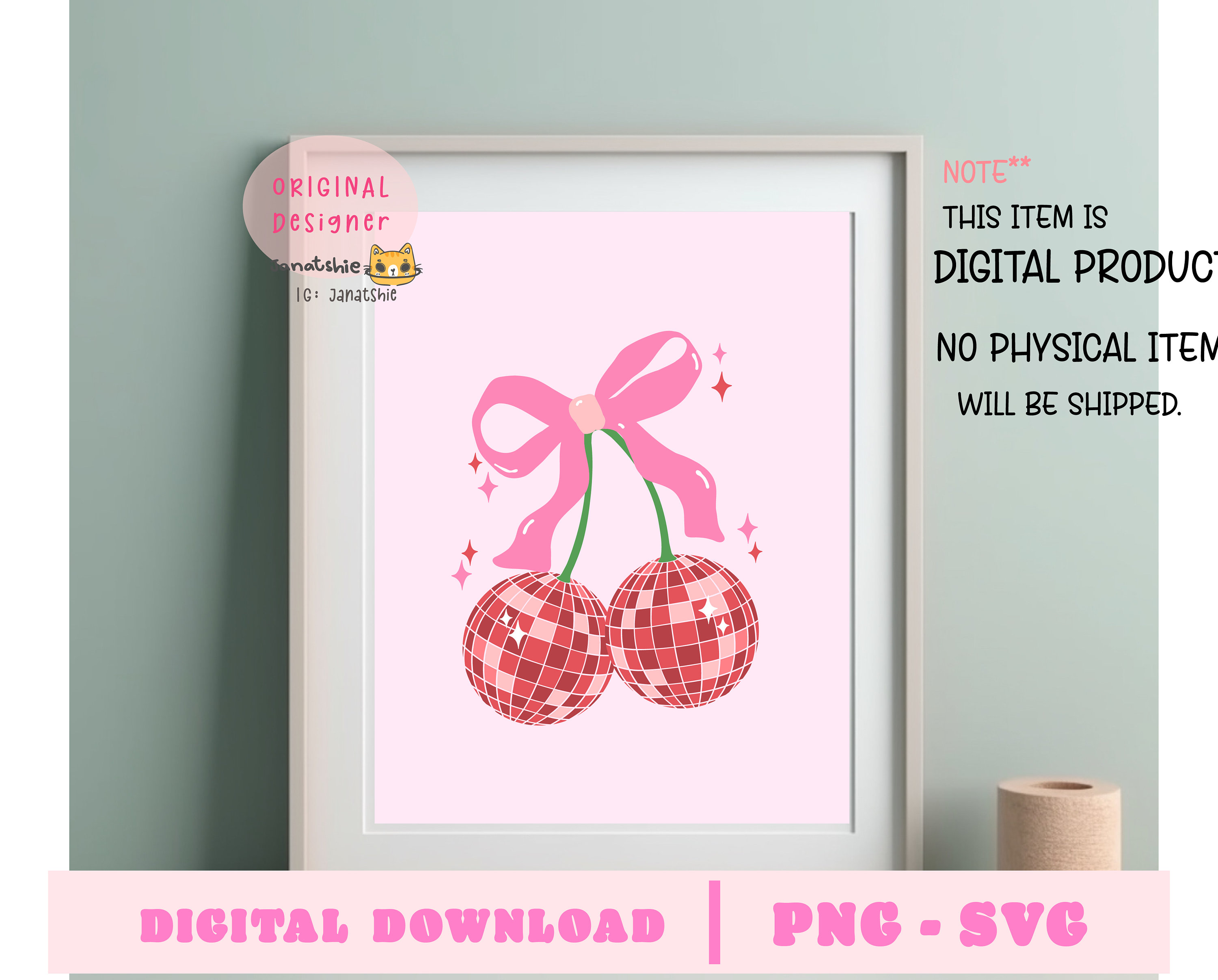 Coquette Disco Ball Svg Disco Ball Cherry Svg Disco Cherries With Bow ...