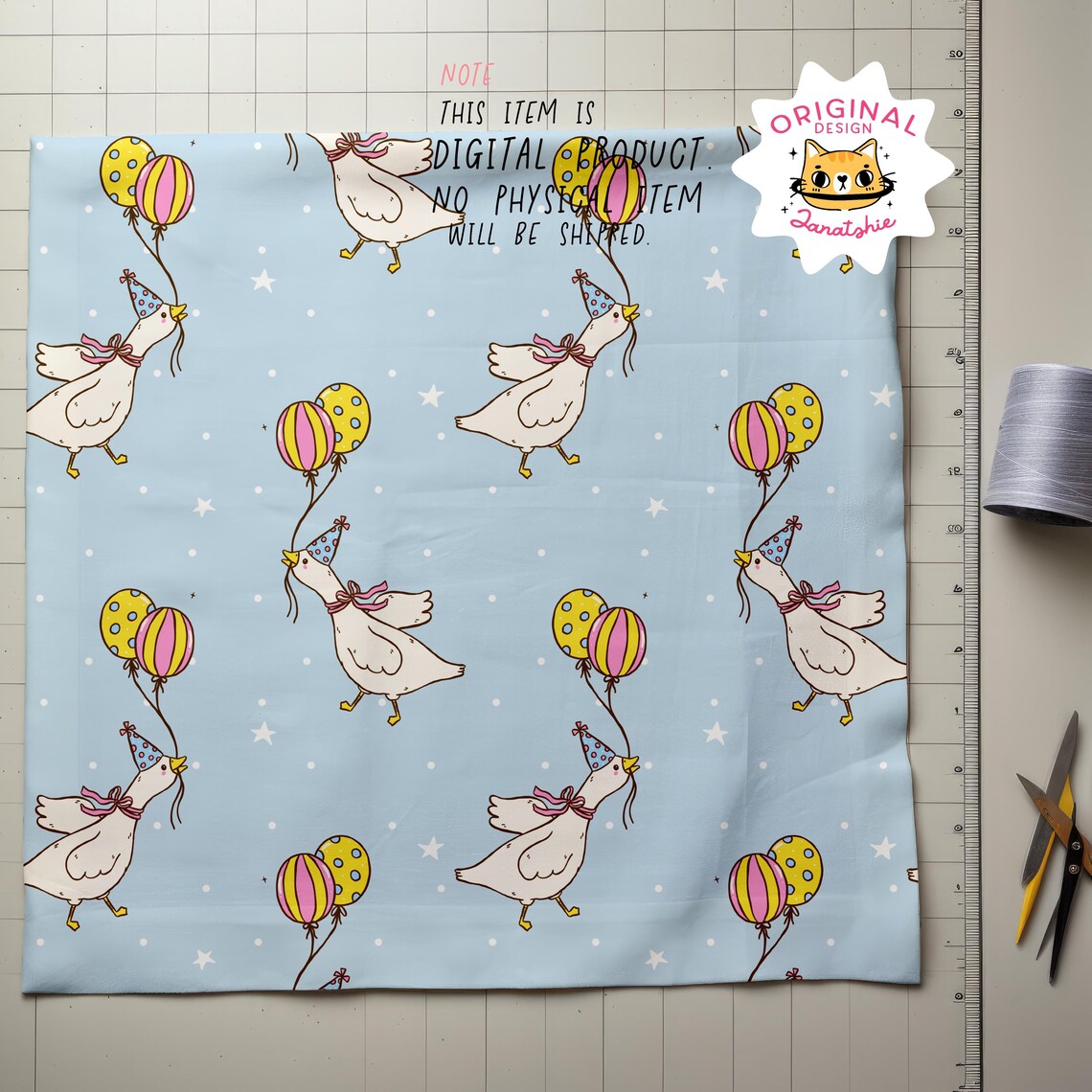 Silly Goose Birthday Seamless Pattern | Geese With Party Hat and ...