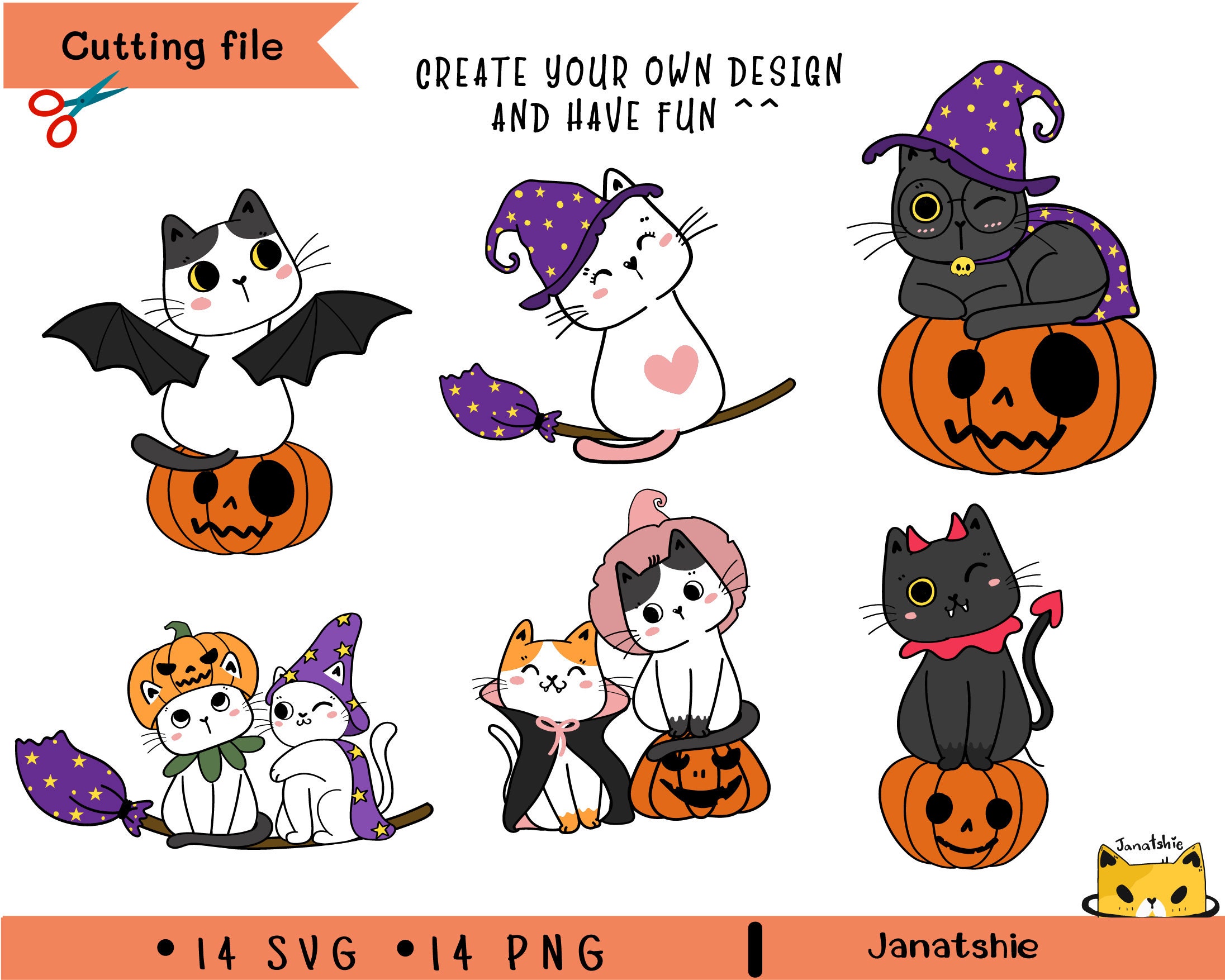 Spooky Halloween Cat SVG Cute Black Cat Outline Drawing Boo-tiful ...