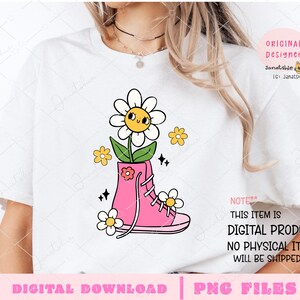 Groovy Retro Flower Power SVG Hippie Spring Clipart PNG Flower ...