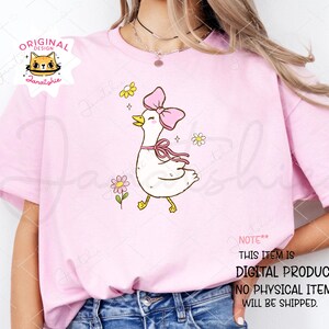 Cottagecore Goose Clipart Cute Spring Silly Goose SVG, Coquette Silly ...