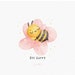 Honeybee Watercolor Clipart, Cute Baby Bee Png Clip Art in Kawaii ...