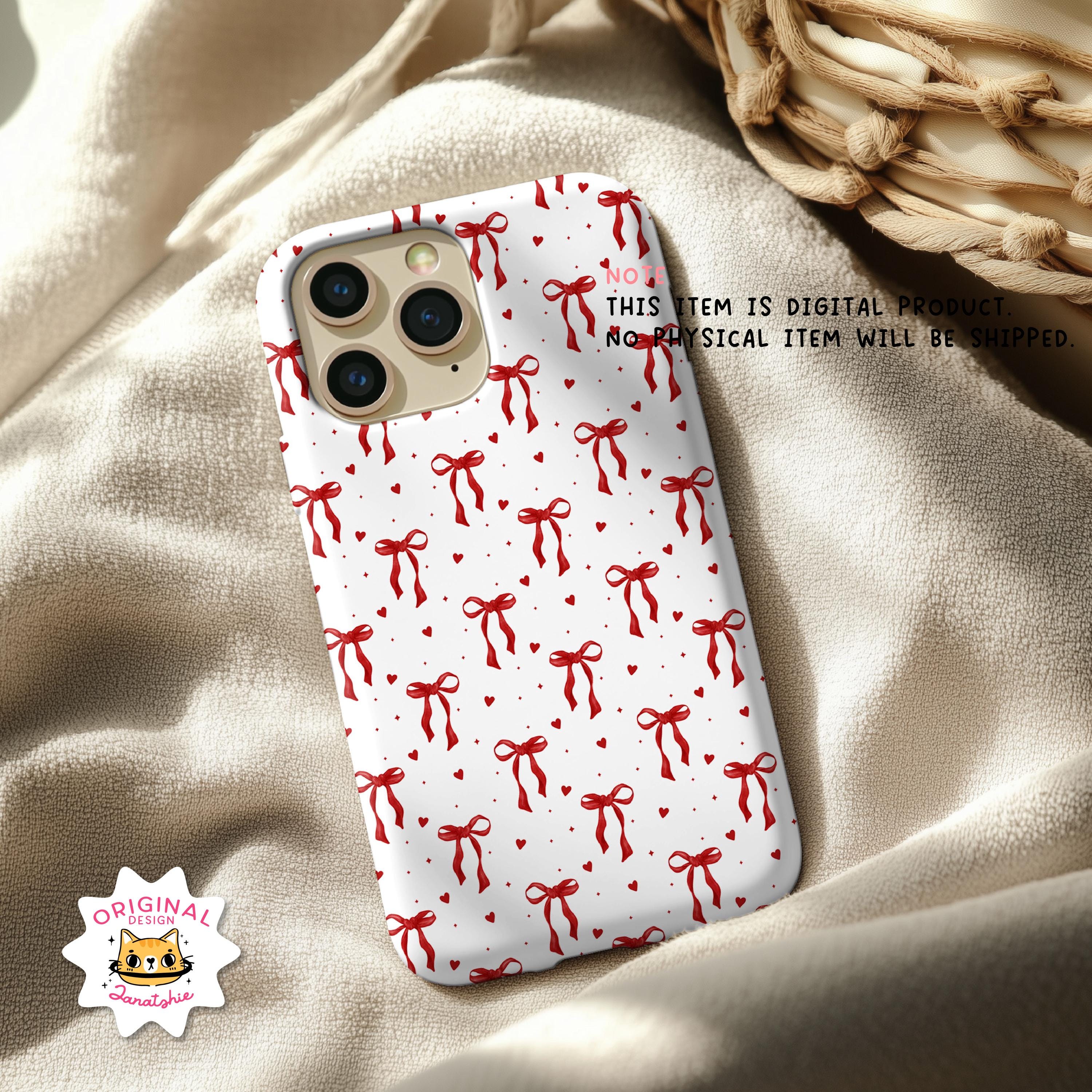 Red Coquette Bow Pattern: Valentine's Day & Christmas Day Digital Paper ...