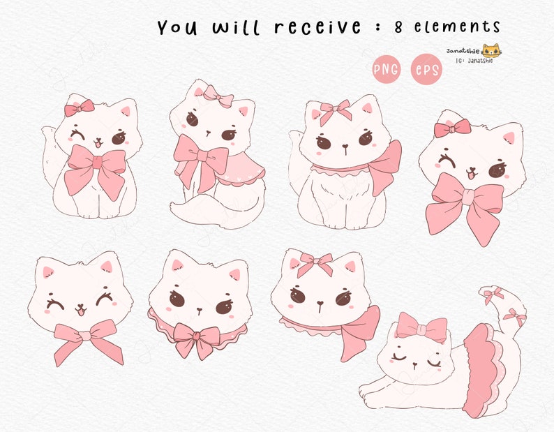Coquette Cat Png, Cat With Pink Bow Png, Preppy Kitten, Coquette Kitten ...