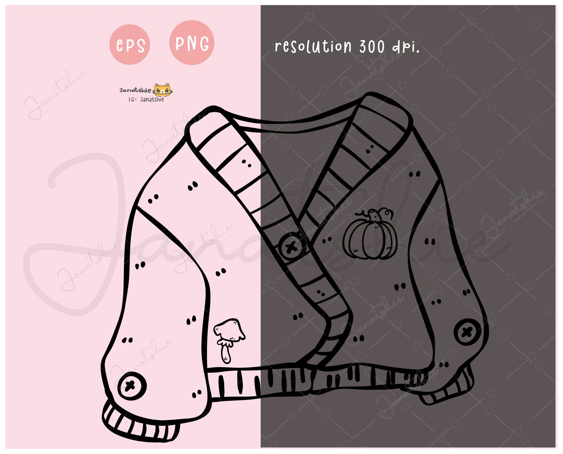 Cute Sweater Weather Autumn Outline SVG Doodle Hand Drawing Clipart Set ...