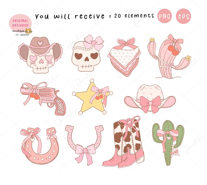 Coquette Cowgirl Clipart Western Cowgirl Png Soft Girl Clipart Cowgirl Aesthetic Girly Cowgirl