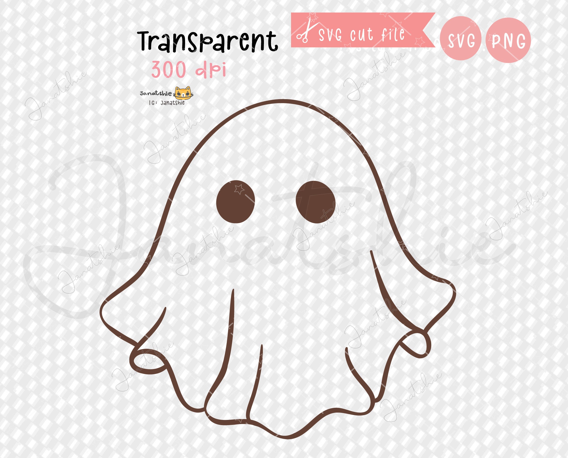 Cute Halloween Ghost Outline Set Kawaii Clip Art Hand Drawings Cartoon ...