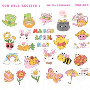 Groovy Months of the Year Png Bundle Retro Disco School Classroom Decor ...