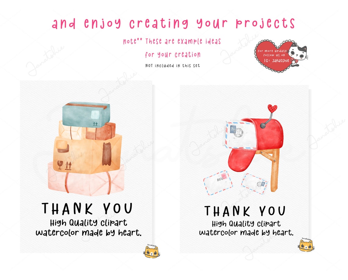 Postal Mailbox Clipart Watercolor Png Set, Post Office PNG Vintage Mail ...