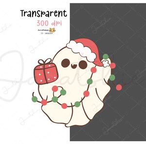 Christmas Ghost Png, Spooky Christma SVG, Cute and Kawaii Holiday ...