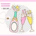 Retro New Year Clipart Bundle: Groovy Pastel Party Graphics (PNG, EPS ...