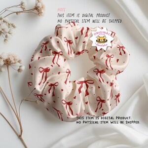 Red Coquette Bow Pattern: Valentine's Day & Christmas Day Digital Paper ...