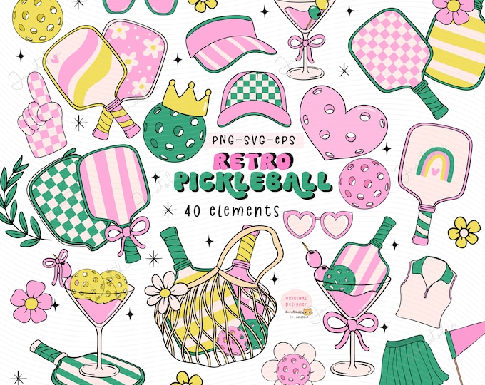 Pickleball Sticker, Preppy Bow Sticker, Preppy Pickleball Sticker ...