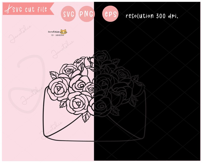 Cute Valentine Love Mail Outline Clipart Romantic Envelope - Etsy