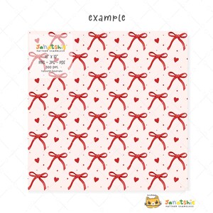 Red Coquette Ribbon Bow Valentine Pattern Seamless Christmas Preppy Red ...
