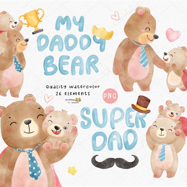 Bear Family Clipart - Etsy UK