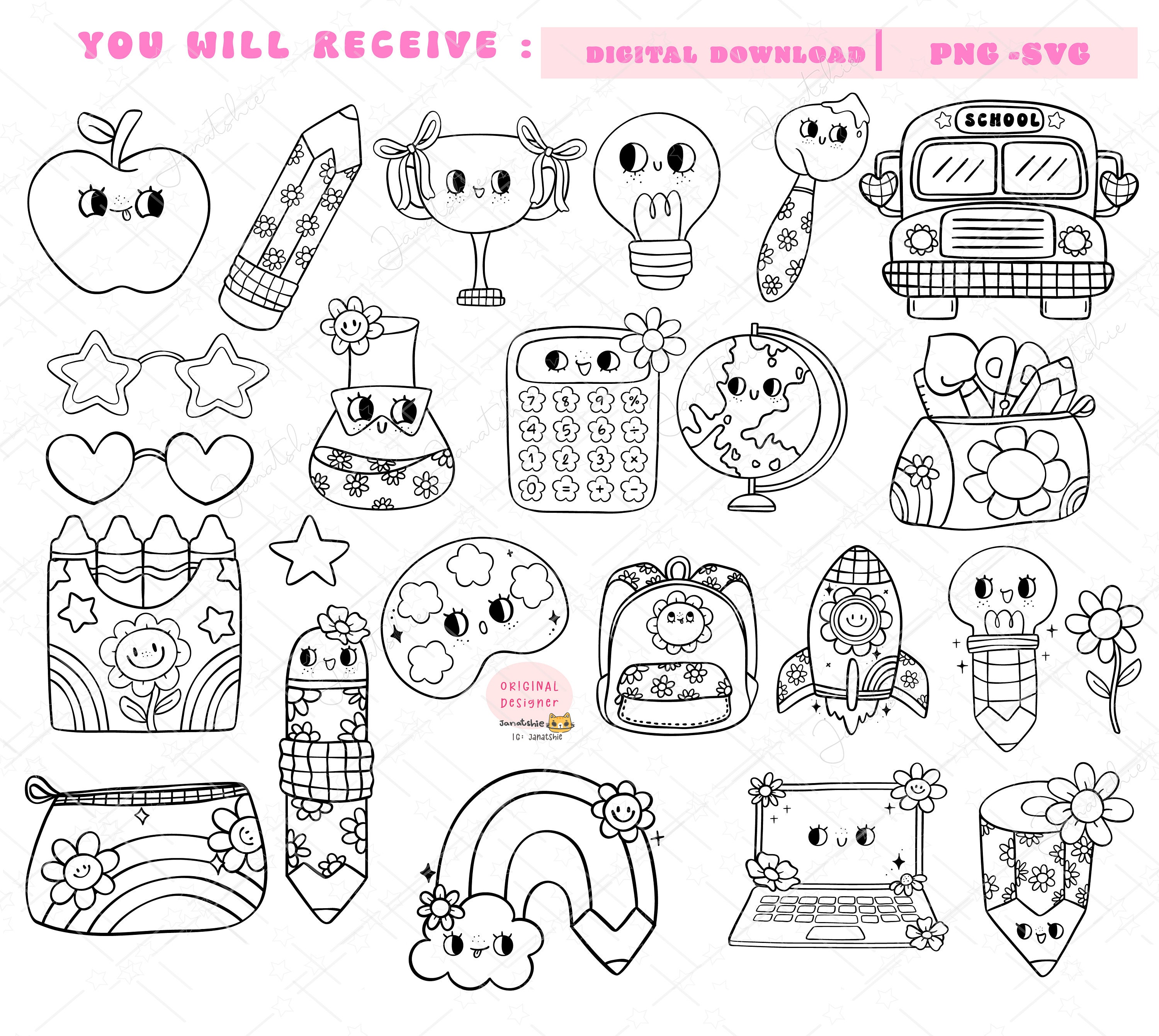 Groovy School Clipart: Retro Teacher PNG, Disco Graduation (PNG, SVG ...
