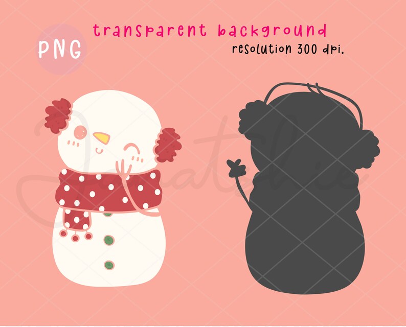 Cute Snowman SVG Cut File for Christmas Kawaii Holiday - Etsy