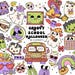 Groovy Halloween Clipart Bundle: Spooky School PNG Illustrations ...