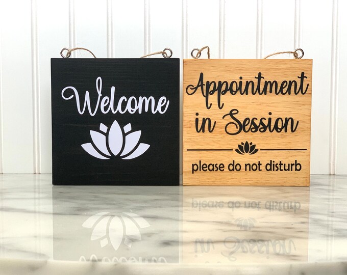 Appointment in Session Sign Double-sided Welcome Sign for Office Door ...