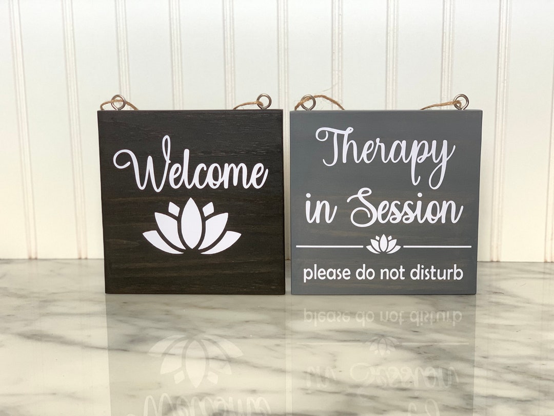 Reversible Welcome Sign in Session Sign for Office Door Sign ...