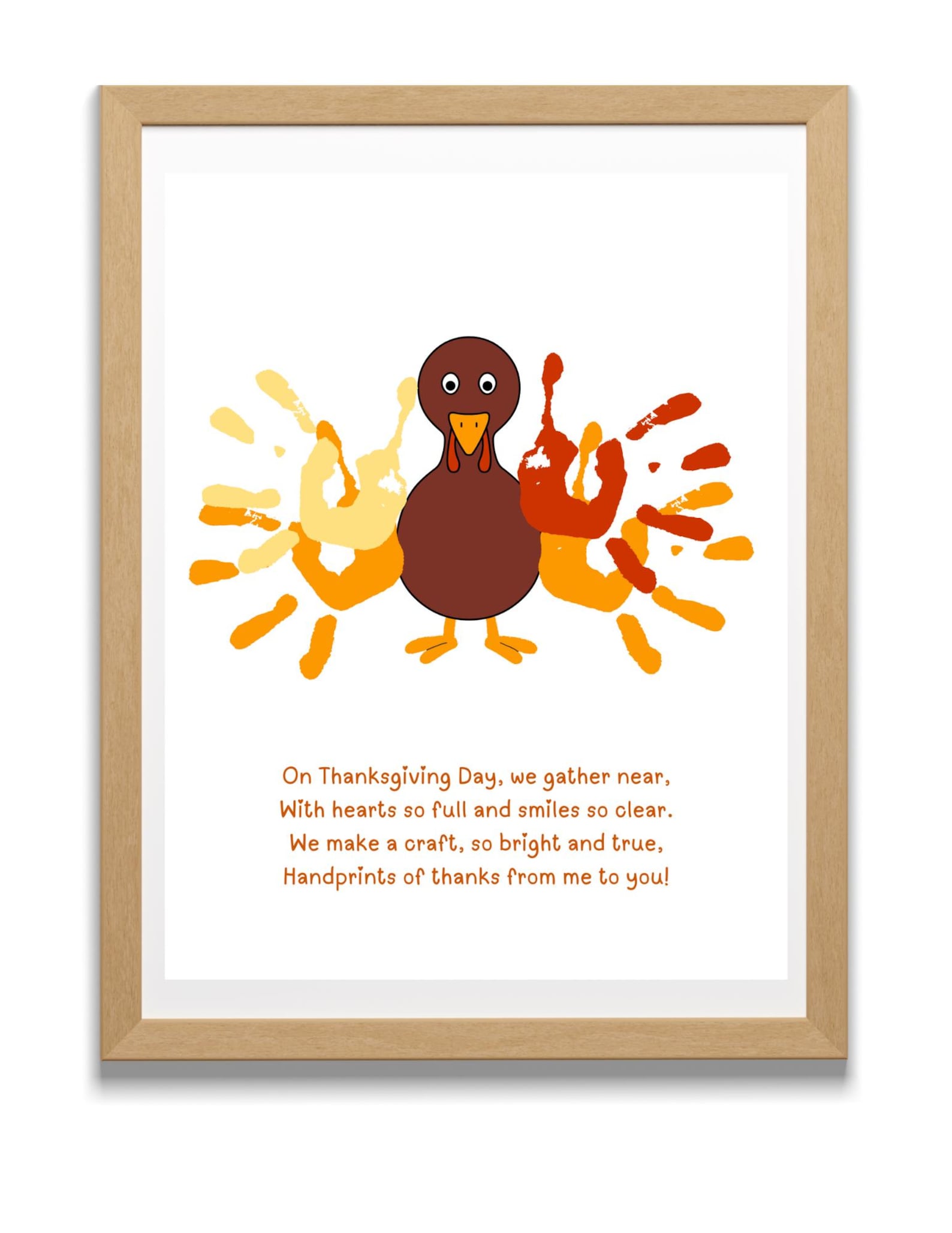 Thanksgiving Turkey Handprint Craft | Printable | DIY Kids Craft ...
