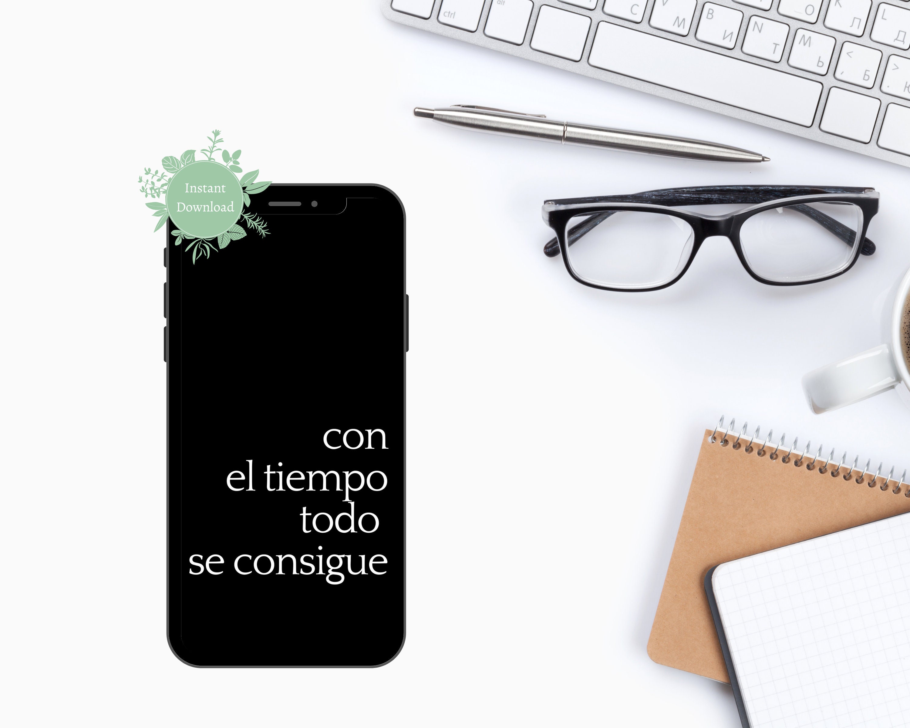 Cell Phone Wallpaper | Instant Download Mobile Background | Spanish ...