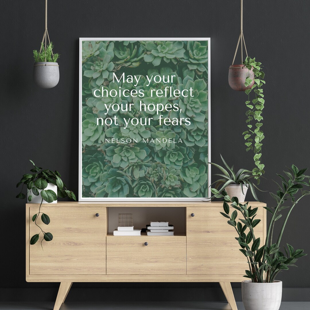 Nelson Mandela Quote | Printable Wall Art Poster | Home, Office and ...