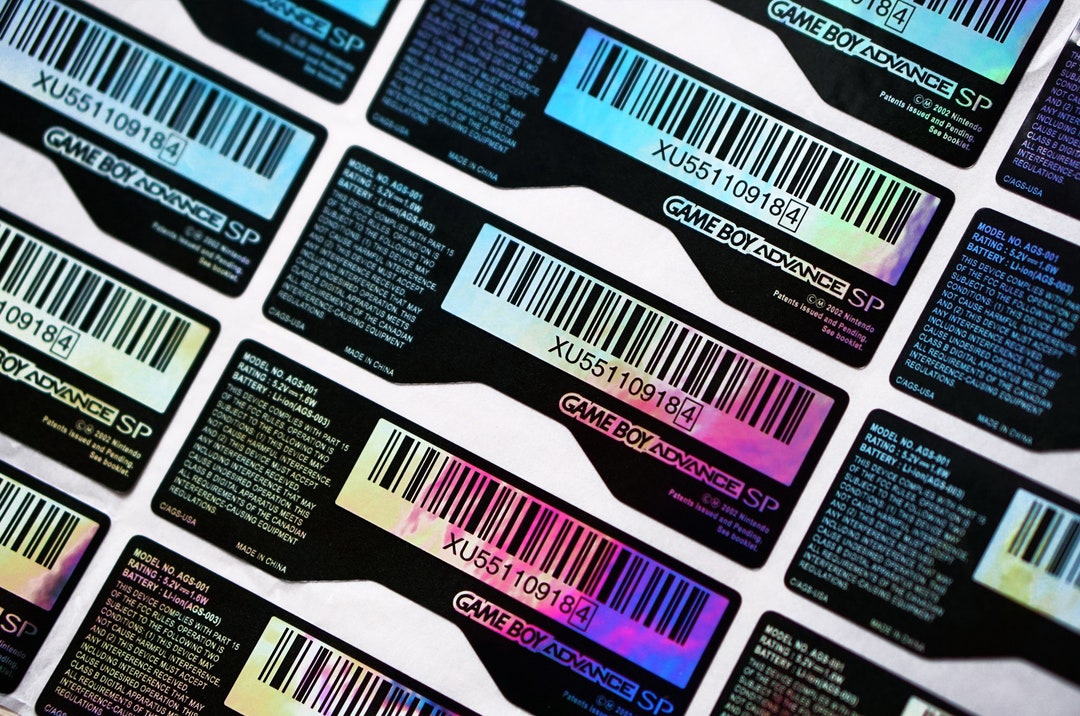 Gameboy Advance GBA SP Holographic Back Sticker - Etsy