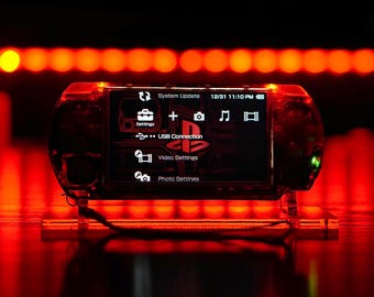 Black & Red Special Edition Sony PSP 3000 Console New Housing Shell - Etsy