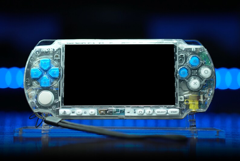 Clear Sony PSP 3000 Blue & White Color Button Combo Console - Etsy