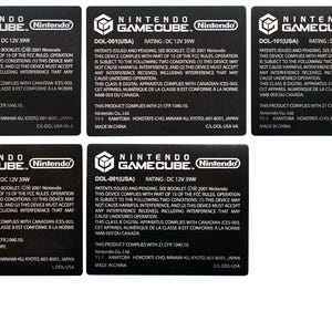 Gamecube Console Labels 5pc Replacement Sticker Set - Etsy