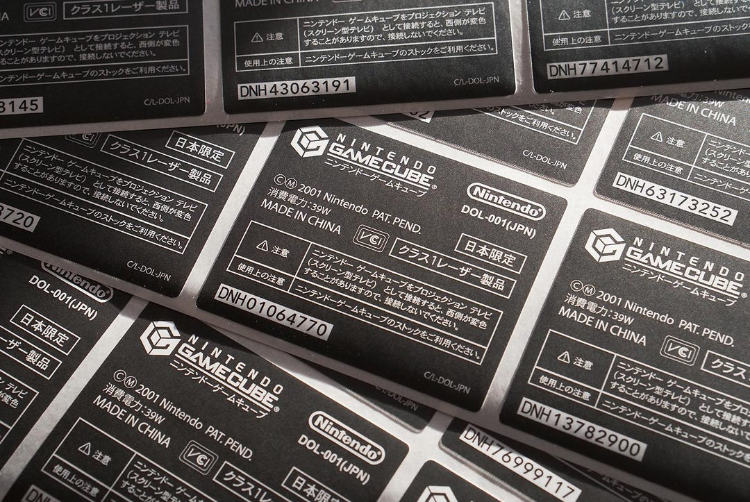 JPN Japanese Gamecube Console Labels Replacement Sticker Set - Etsy