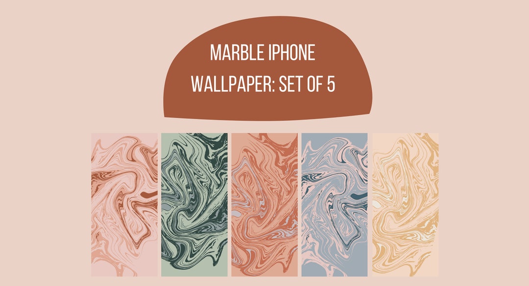 Marble Phone Wallpaper: Set of 5 - Etsy