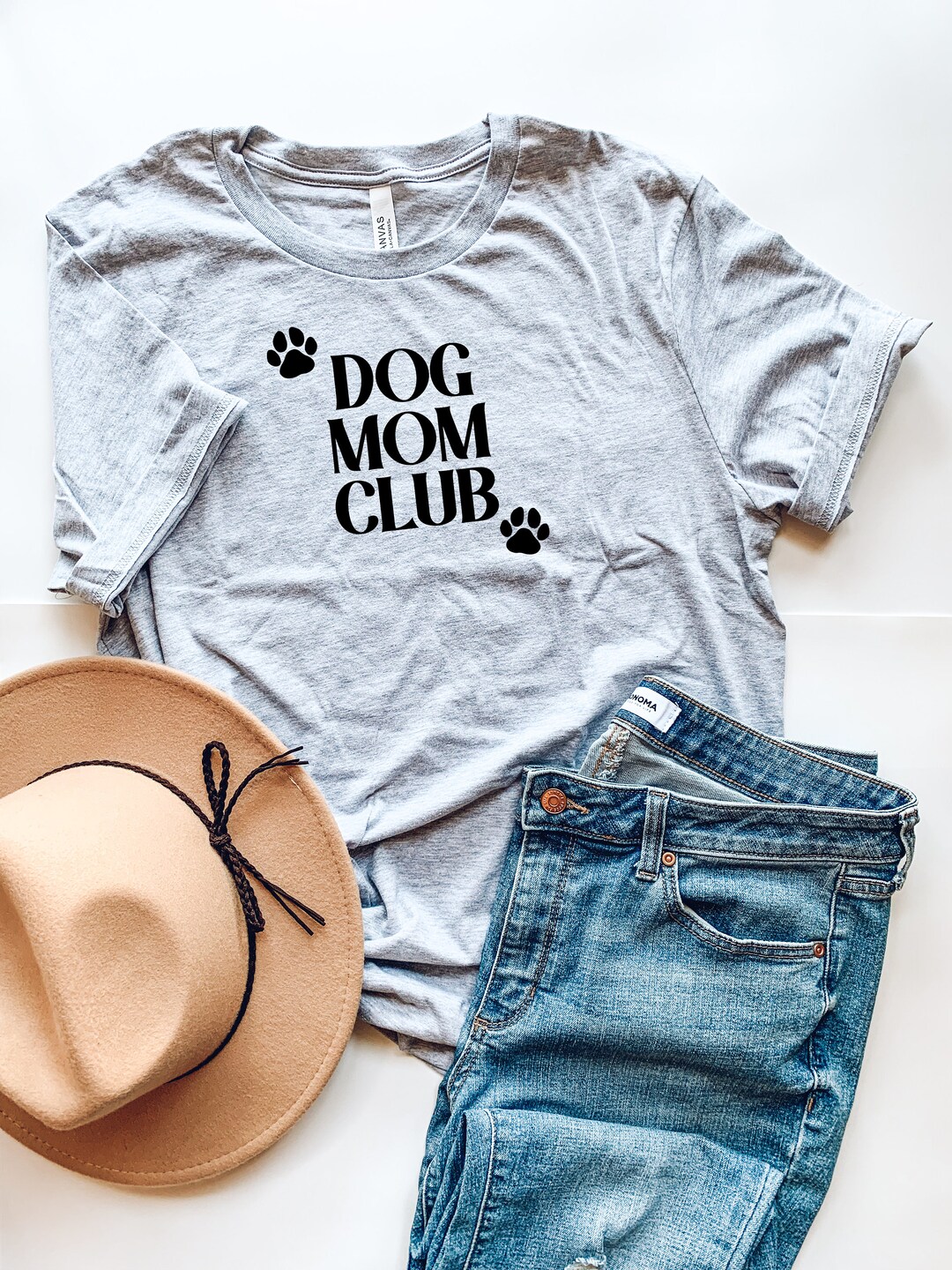 Dog Mom Club With Paw Prints Womens Graphic T-shirt - Etsy