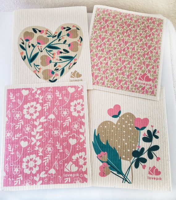 4 Pack Lovepik Swedish Dish Cloths Paperless Biodegradable - Etsy